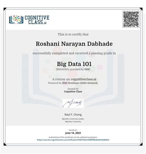 Roshani Dabhade On Linkedin Bigdata Ibmdeveloperskillsnetwork