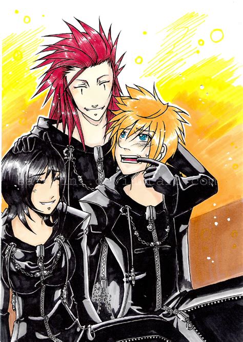 Xion Axel And Roxas Friends By Sardiini On Deviantart