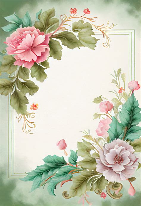 Free Download Watercolor Flower Frame