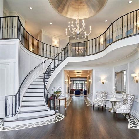 Grand Log Home Staircase
