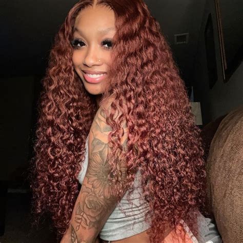 Dark Auburn Curly Hair