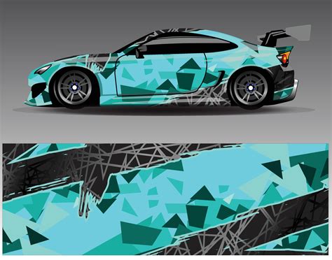 Car Wrap Design Vector Graphic Abstract Stripe Racing Background Kit Designs For Wrap Vehicle