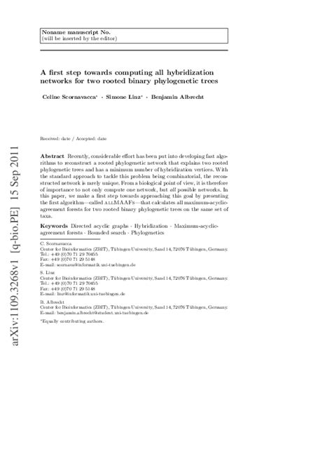 Pdf A First Step Towards Computing All Hybridization Networks For Two Rooted Binary