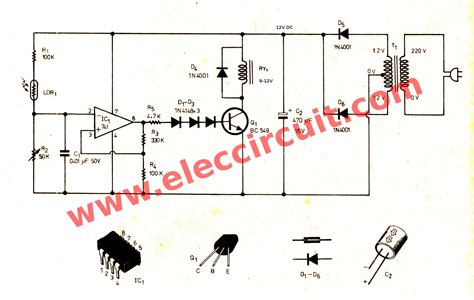 Ldr Circuit Night Light Electronic Schematics