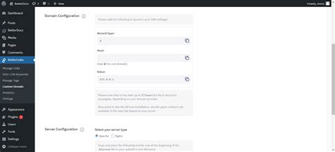 How To Configure Custom Domain Feature In BetterLinks BetterLinks