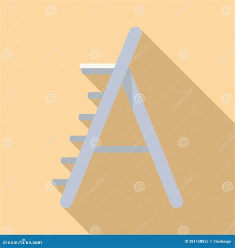 Vector Plano De Icono De Escalera Escalera De Paso Ilustración Del