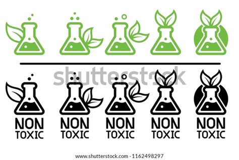 Green Care Nontoxic Science Technology Leaf Stock Vector Royalty Free
