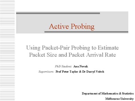 Active Probing Using Packetpair Probing To Estimate Packet