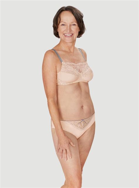 Amoena Alina Soft Cup Mastectomy Bra Light Rose Grey Debras