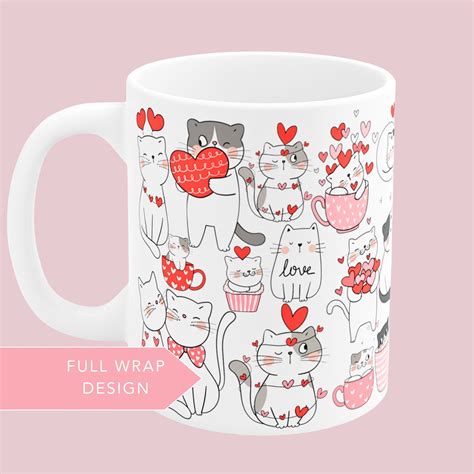 Valentine Cat Cat Mug Cat Lover T Cat Lovers T Cat Mom Ts