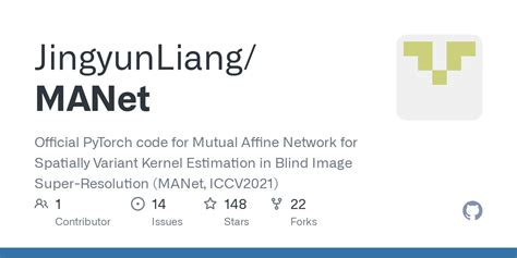 Github Jingyunliangmanet Official Pytorch Code For Mutual Affine