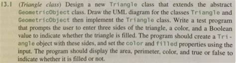 Solved Java Geometricobject Java The Abstract Chegg