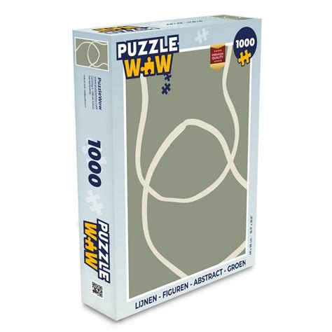 Muchowow Puzzle Linien Figuren Abstrakt Grün 1000 Puzzleteile