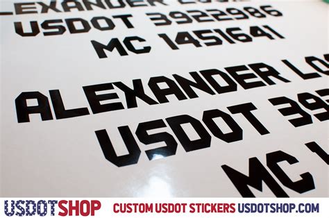 Custom Usdot Number Sticker Decal Lettering Signs For Us Dot Truck Com