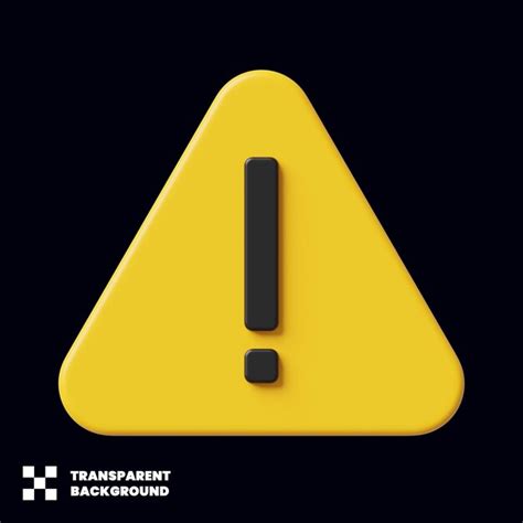 Premium Psd Warning Sign Exclamation Mark 3d