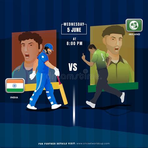 Cricket Match Between India Vs Ireland Player Team Advertising Poster