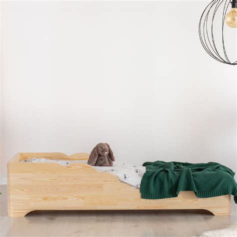 Lit 90x200 Sommier Inclus Blandine Bois Lits Lit Au Sol Enfant