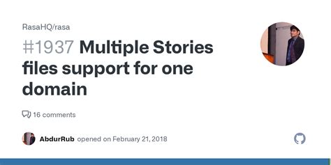 Multiple Stories Files Support For One Domain · Issue 1937 · Rasahq