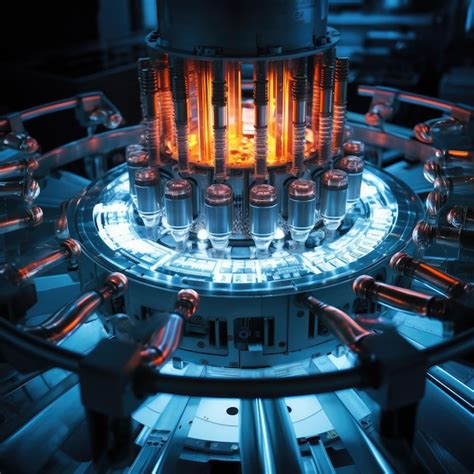 Premium AI Image Closeup Of Nuclear Reactor Core