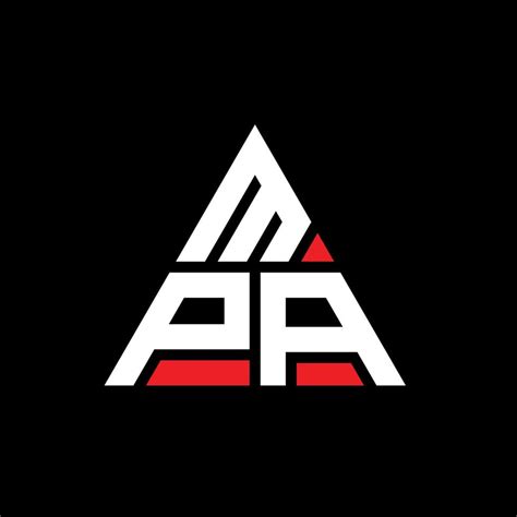 Mpa Triangle Letter Logo Design With Triangle Shape Mpa Triangle Logo