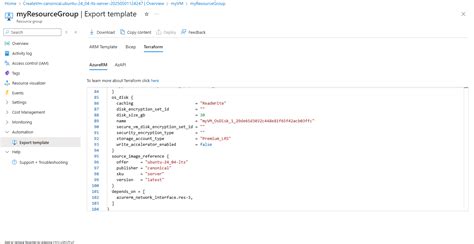 Quickstart Export A Resource In The Azure Portal Microsoft Learn