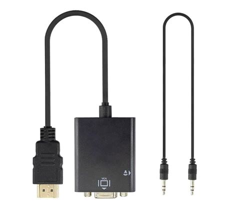 Adaptador Conversor EXBOM HDMI Macho x VGA Fêmea Áudio CC HVA100 Comtek Tecnologia