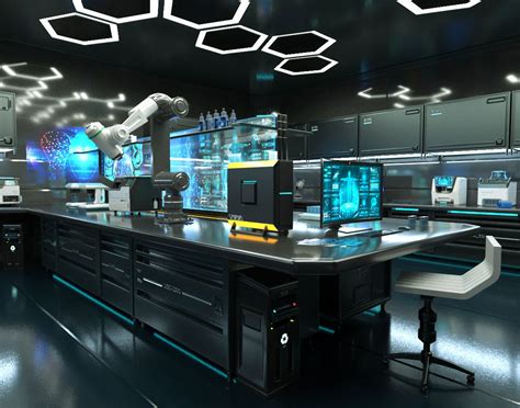 Sci Fi Interior Laboratory 3d Model Cgtrader