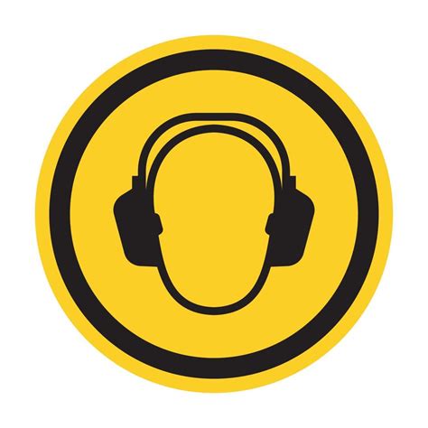 Hearing Protection Symbol Floor Sign 14832734 Vector Art At Vecteezy