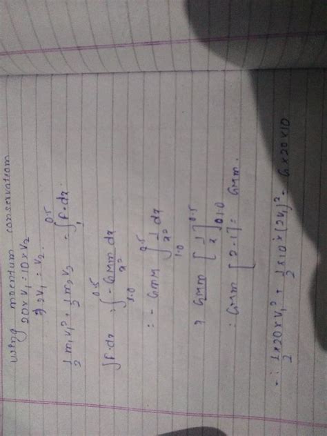 1 Two Particles Of Masses 20 Kg And 10 Kg Are Initially A Distance