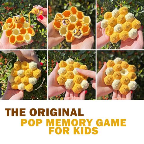 The Original Bee Pop Memory Game Pop It Crochet Pattern Crochet Bee