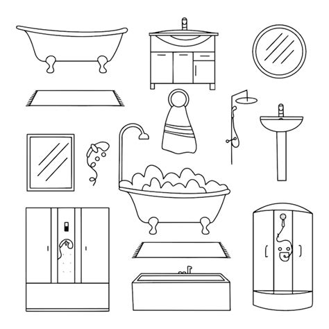 Gratis Vectors En Illustraties Met Badkamer Tekenen Svg Downloaden