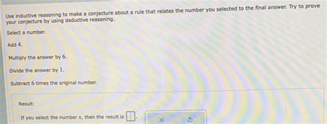 solved use inductive reasoning to make a conjecture about a rule that