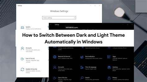 Automatically Switch Between Dark And Light Theme In Windows