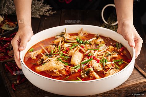 中餐美食一盆川味麻辣鱼站酷海洛正版图片视频字体音乐素材交易平台站酷旗下品牌