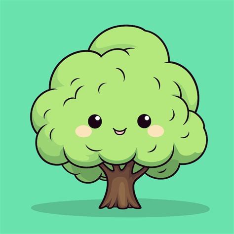 Premium Vector Kawaii Tree Clipart
