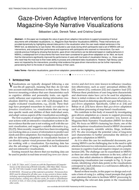 Pdf Gaze Driven Adaptive Interventions For Magazine Style Narrative Visualizations