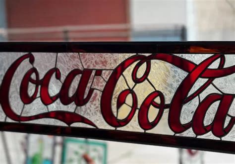 Coca Cola Coke Stained Glass Tiffany Style Sign Panel Window Suncatcher