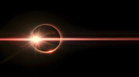 Stunning Solar Eclipse With Lens Flare Effect Premium Ai Generated Image