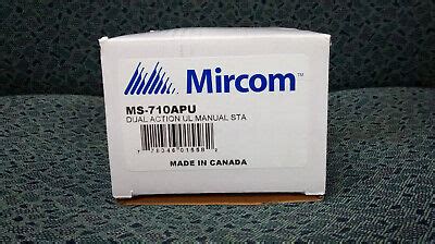 Addressable Pull Station Dual Action Key Lock Mircom Model MS