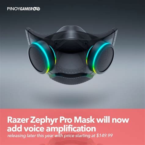 Razer Zephyr Pro Mask Will Now Add Voice Amplification Razer Mask