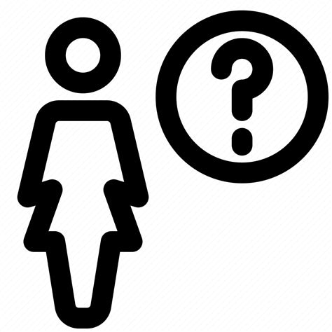 Single Woman Question Mark Faq Icon Download On Iconfinder