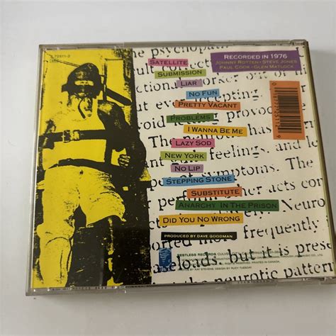 The Sex Pistols Live At Chelmsford Prison Cd 1976 772511 2 Retro