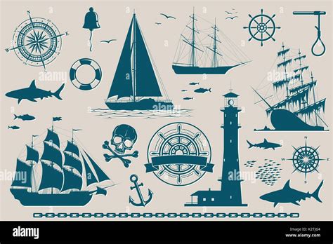 Ship Compass Stock Vector Images Alamy