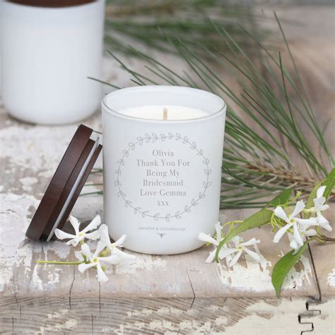 Personalised Bridesmaid Scented Candle By Oh So Cherished