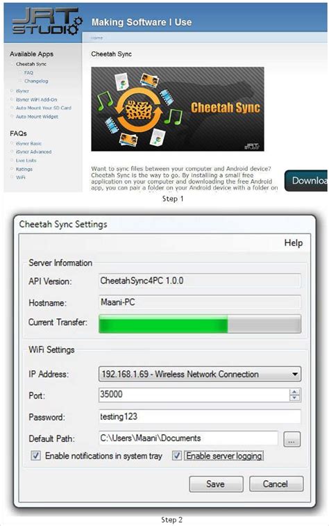 How To Sync Data Between Android Device And Pc Using Cheetah Sync