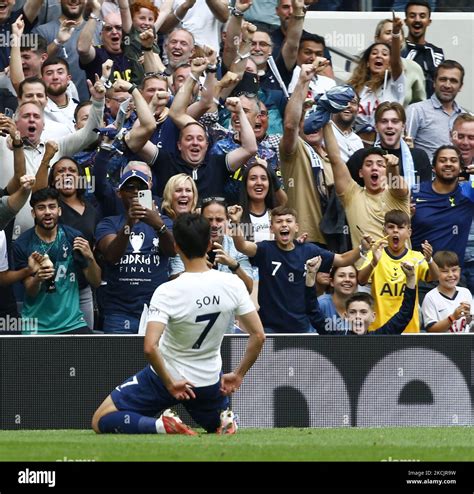 Tottenham Hotspurs Son Heung Min Celebrates His Goal During Premier