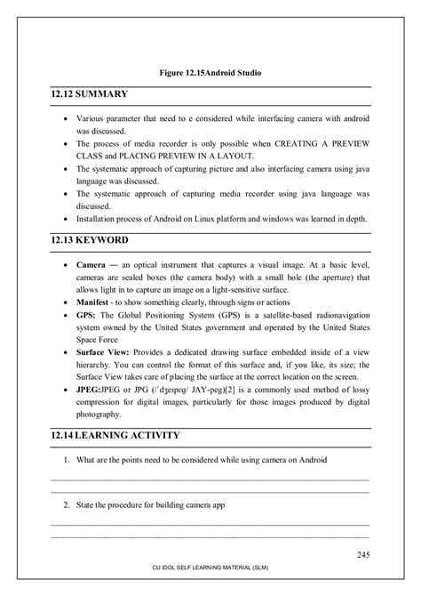 Cu Mca Sem Vi Advanced Mobile Application Development Second Draft