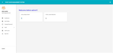 Staff Leave Management System Django Python Staff Leave Management System Project