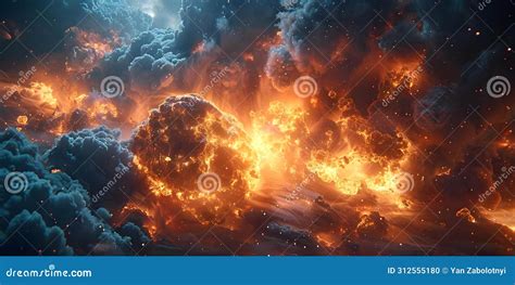 Cgi Visualization Of Earths Volcanic Formation Stock Image