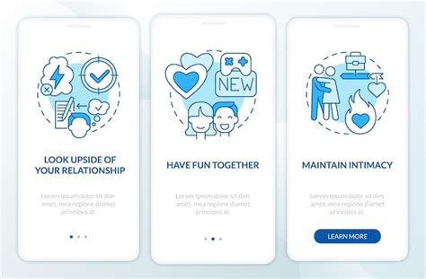 Premium Vector Keep Passion In Relationship Tips Blue Onboarding